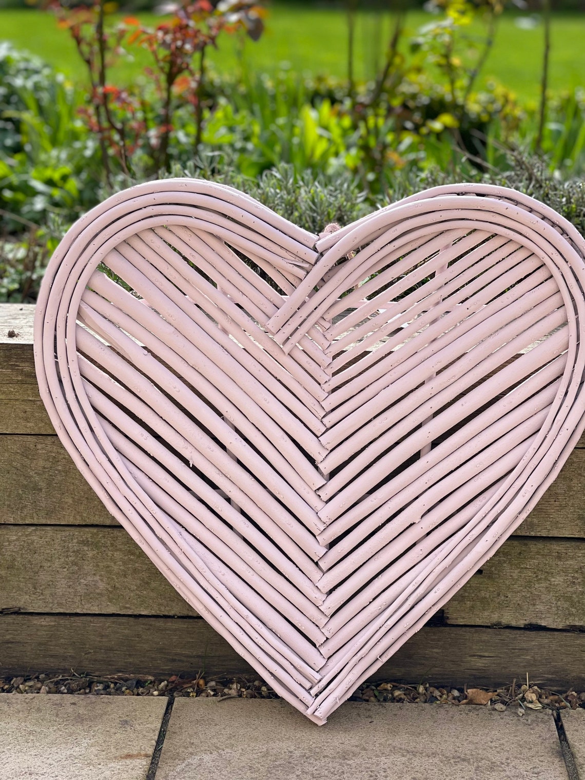 Solid Wicker Heart Various Colours 60cm - Etsy