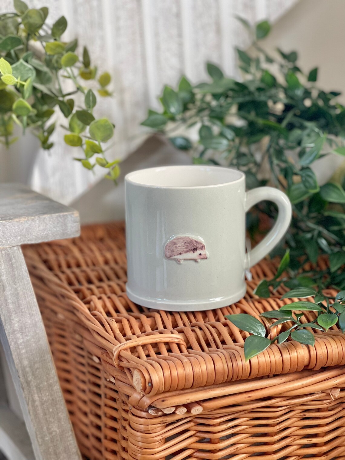 Stoneware Embossed Mug Hedgehog Duck Robin Sheep and Hare | Etsy UK