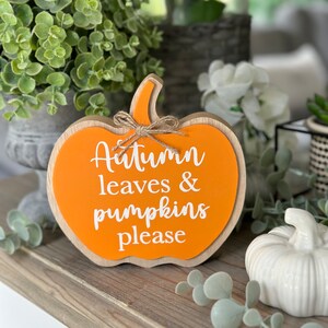 Autumn Leaves and Pumpkins Please Pumpkin Sign - Etsy