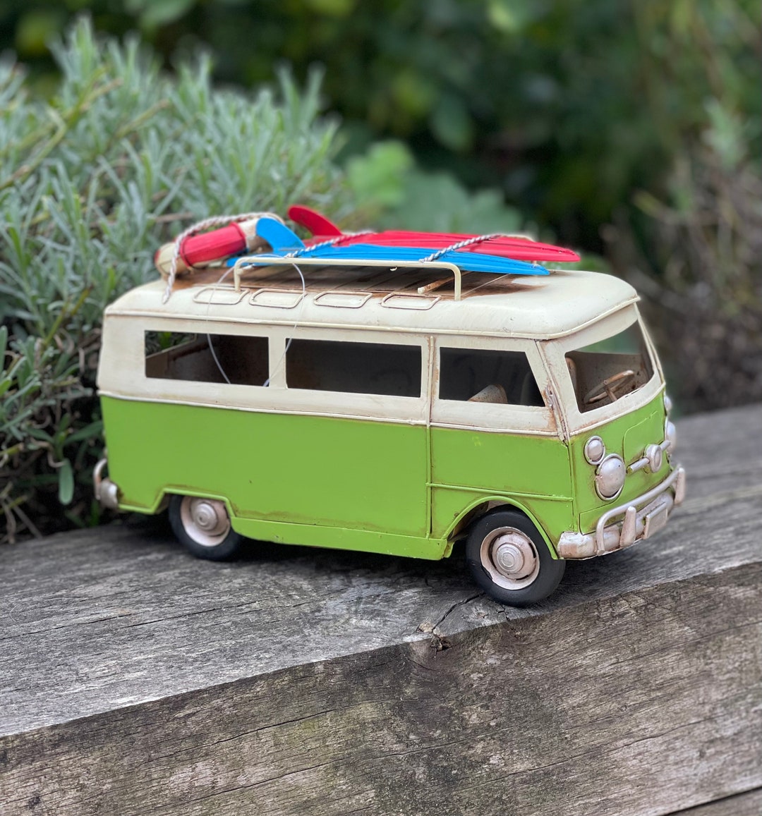 Rustic Green VW Classic Camper Van - Etsy