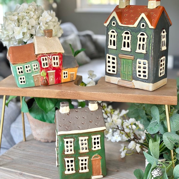Ceramic House Cottage Candle Holder - Etsy