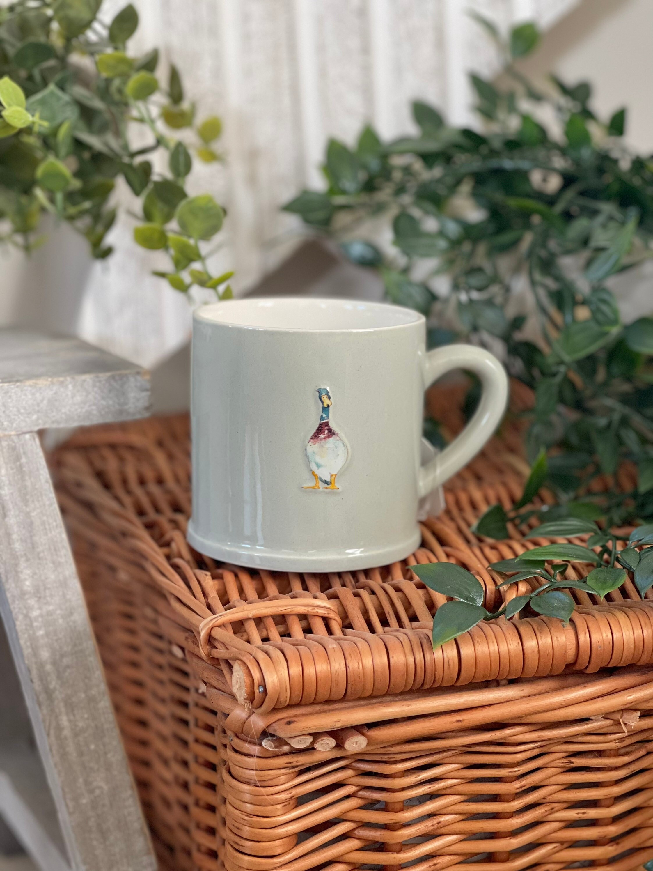 Stoneware Embossed Mug Hedgehog Duck Robin Sheep and Hare | Etsy UK