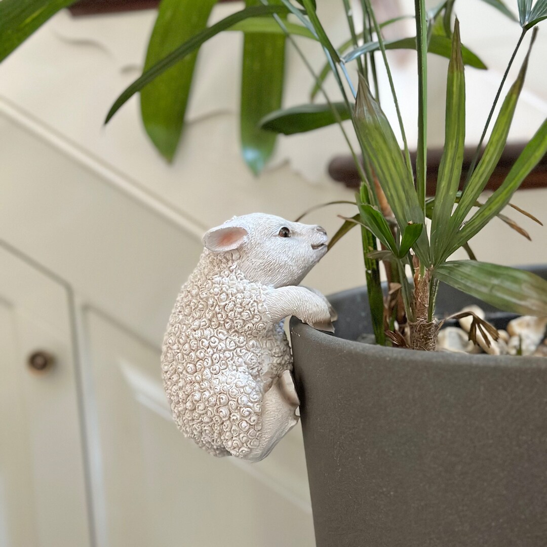 Large White Sheep Pot Hanger - Etsy