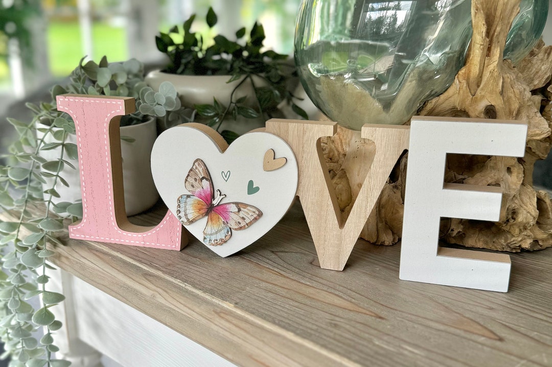 Wooden LOVE Sign Decor - Etsy