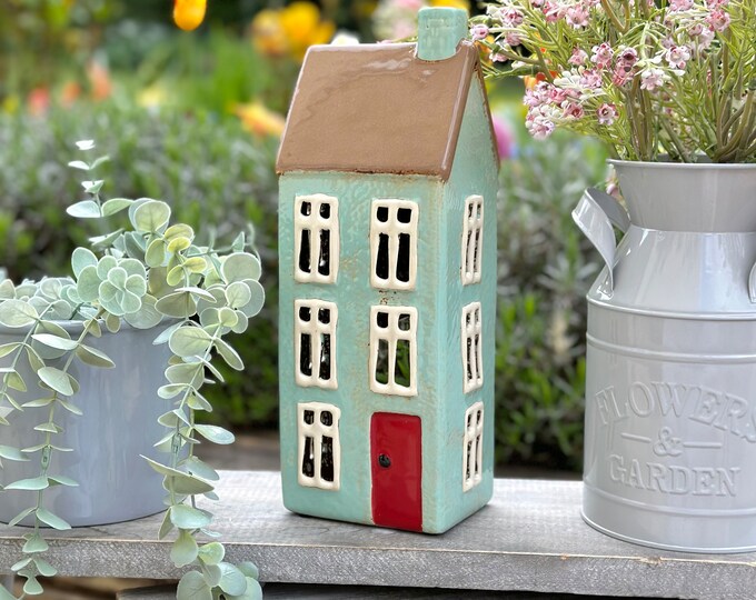 Trinket House Shelf, Upcycled Vintage, Wooden House Shaped Wall Shelf ...