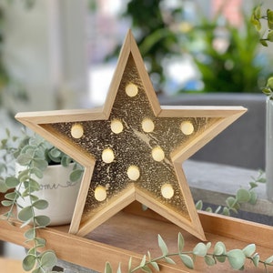 Light up Wooden Christmas Star - Etsy Australia