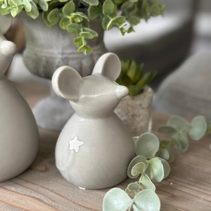 Grey Ceramic Mouse Available in 2 Sizes. - Etsy