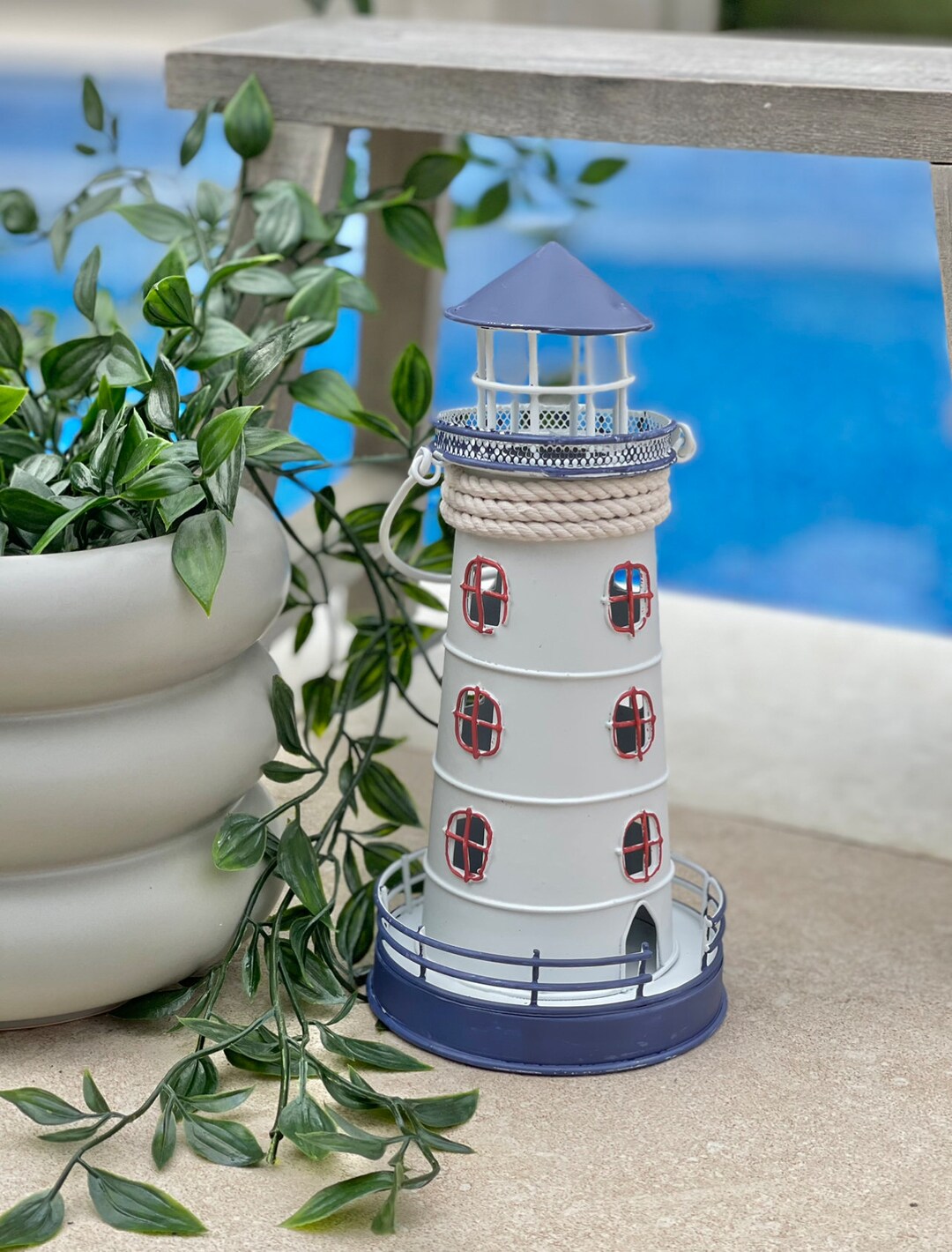 Metal Lighthouse Tea Light Holder - Etsy
