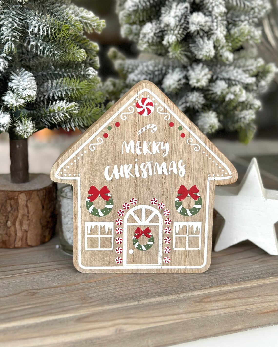 Wooden Gingerbread House Choice of 2 - Etsy