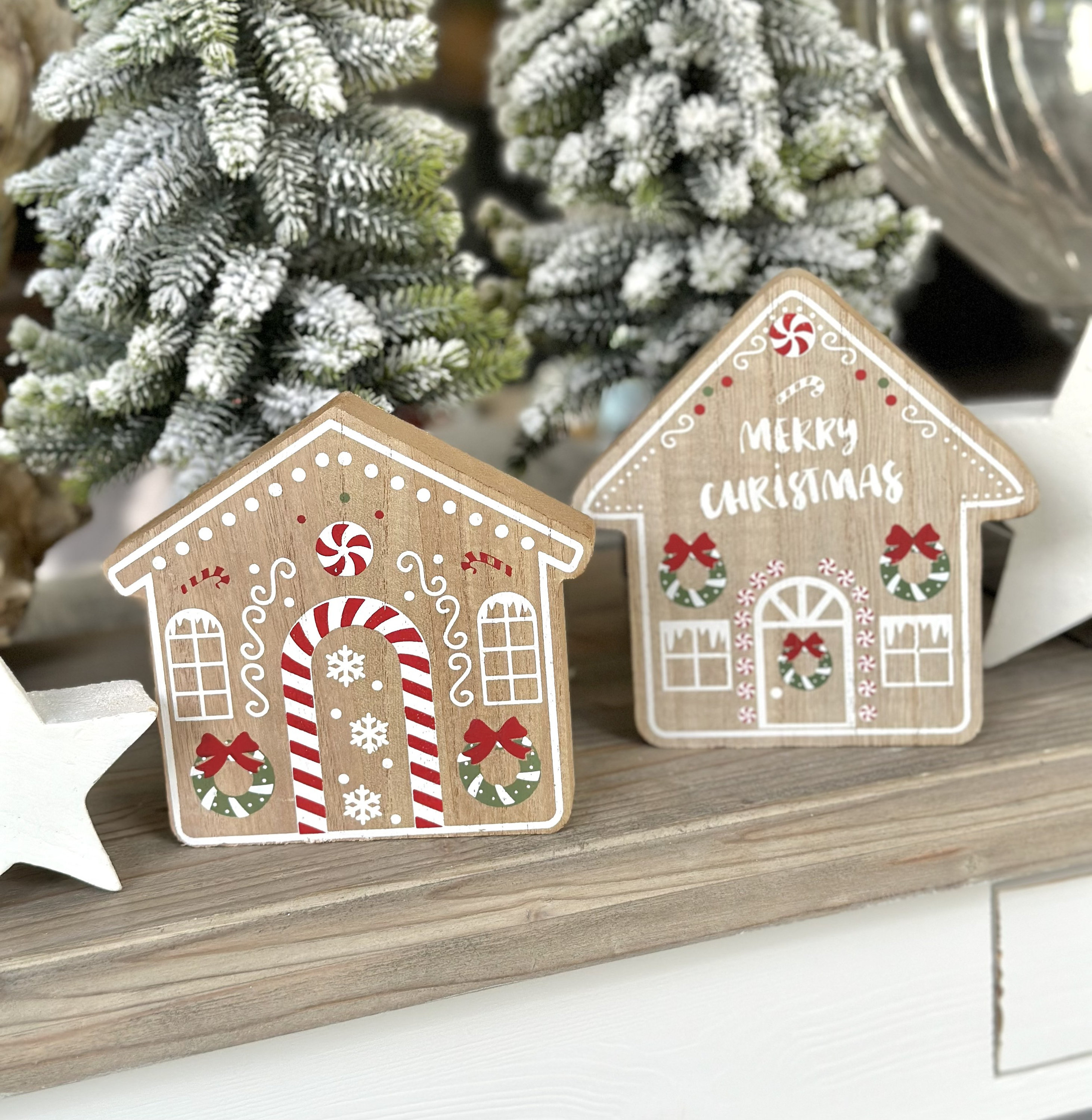 Wooden Gingerbread House Choice of 2 - Etsy