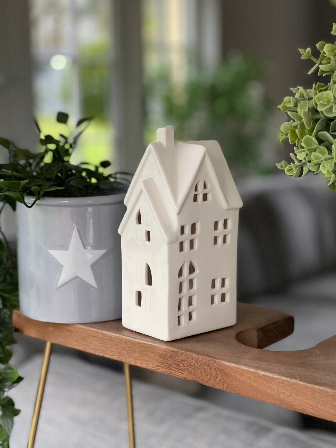 Ceramic LED House Lantern - Etsy UK