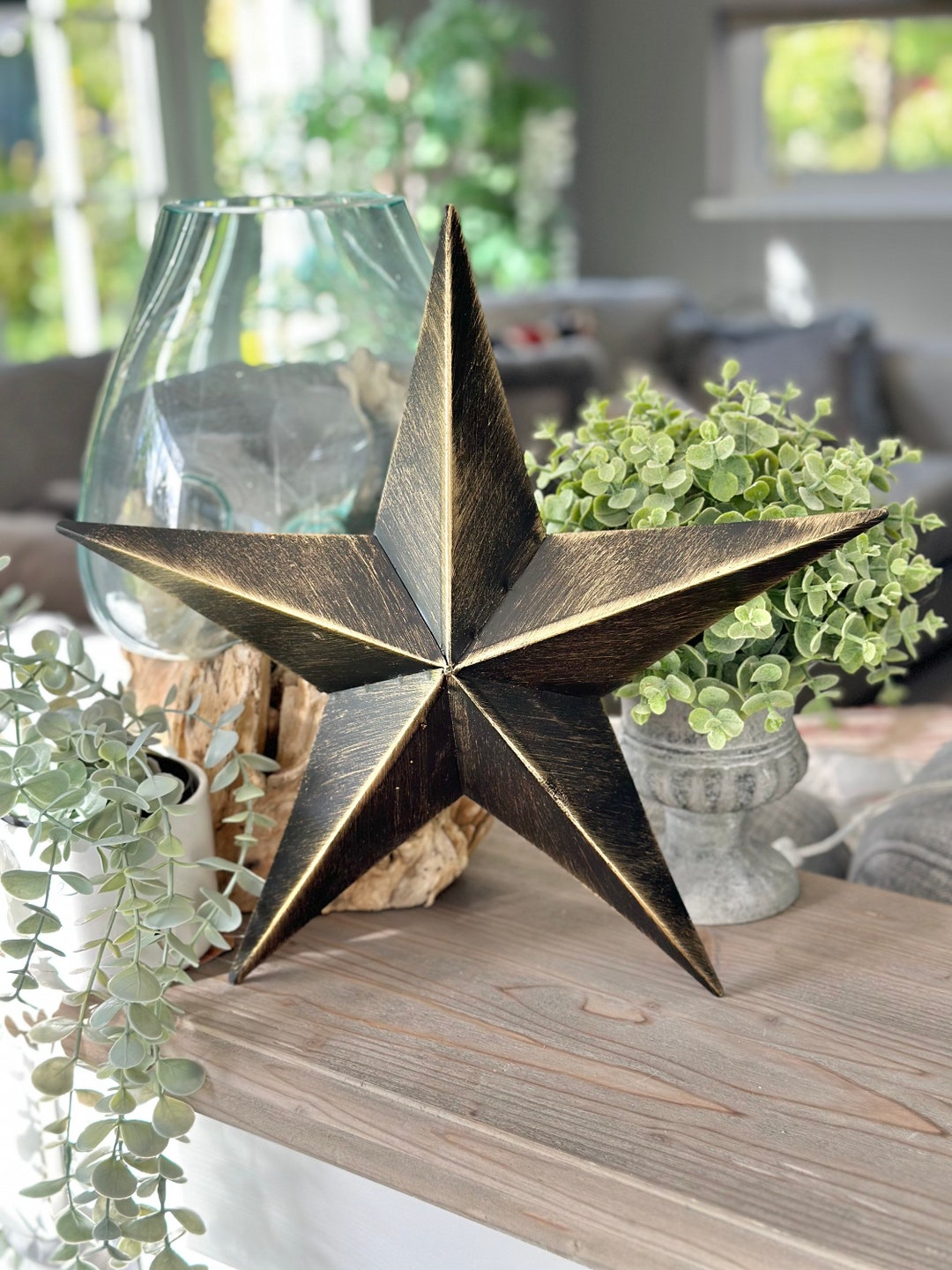 Beatrix Medium Rustic Copper Metal Star - Etsy