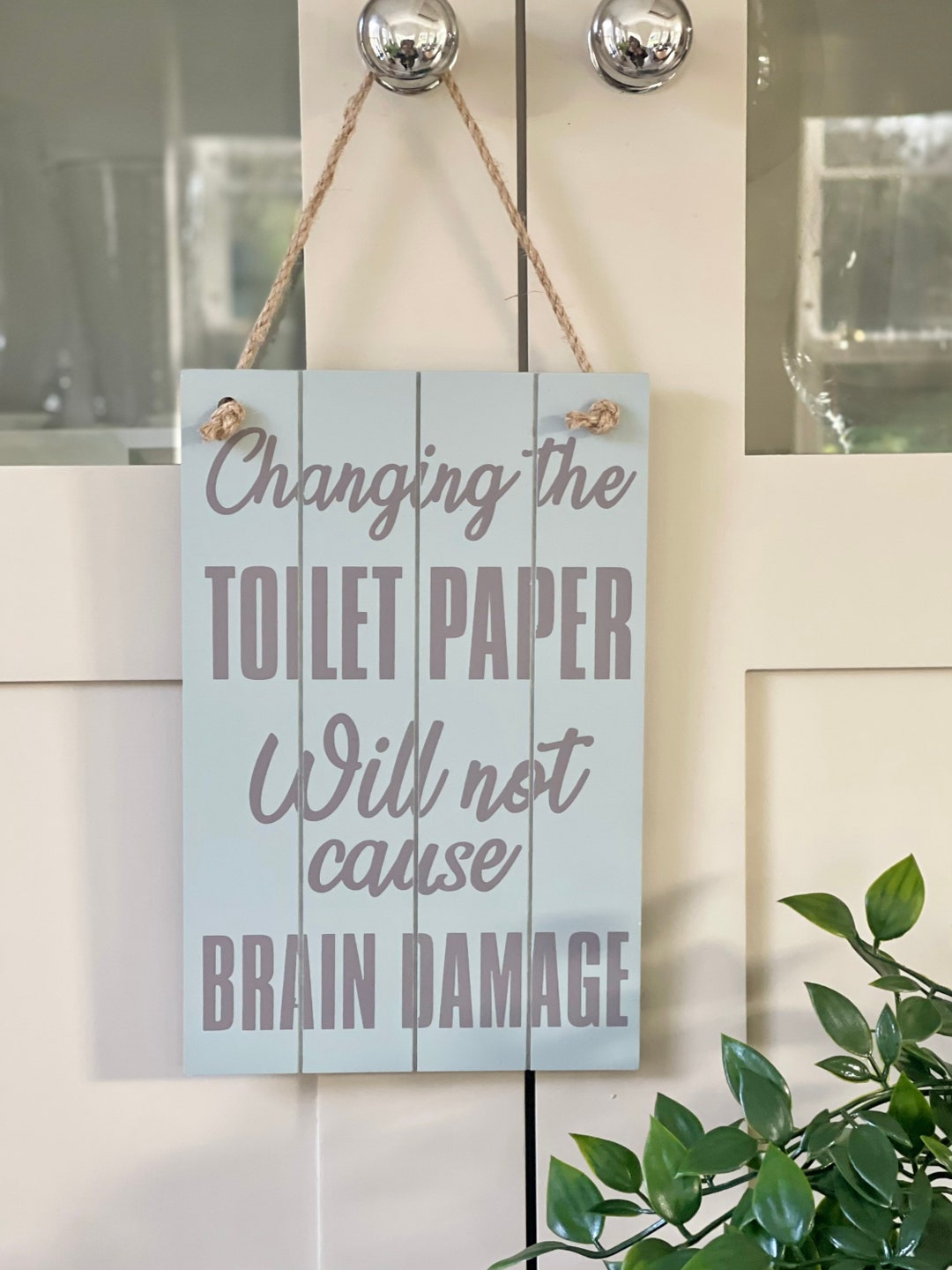 Funny Toilet Paper Wooden Hanging Sign - Etsy