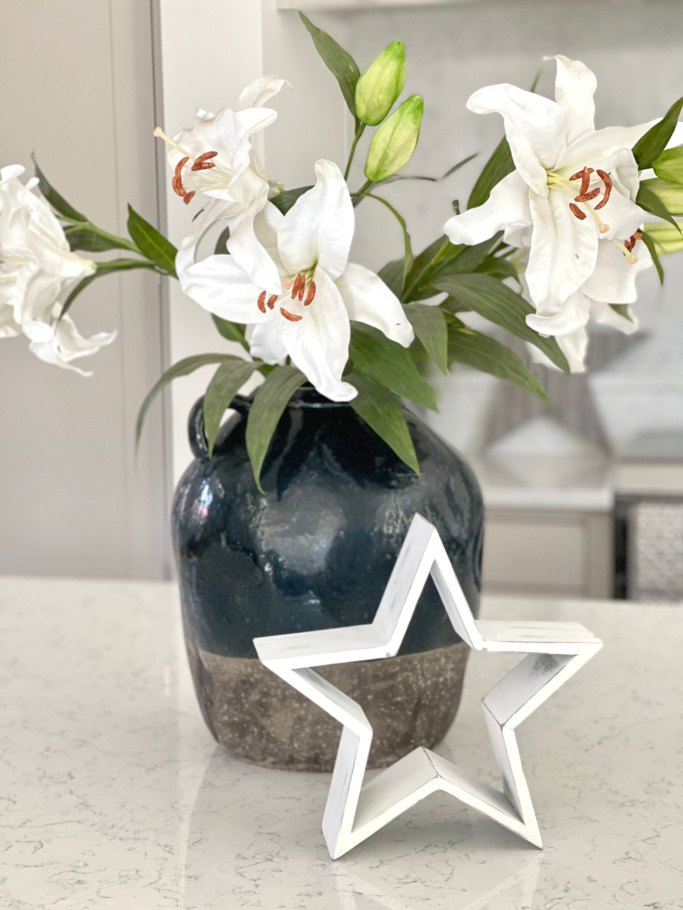 White Mantelpiece Wooden Star. Small 27cm - Etsy UK