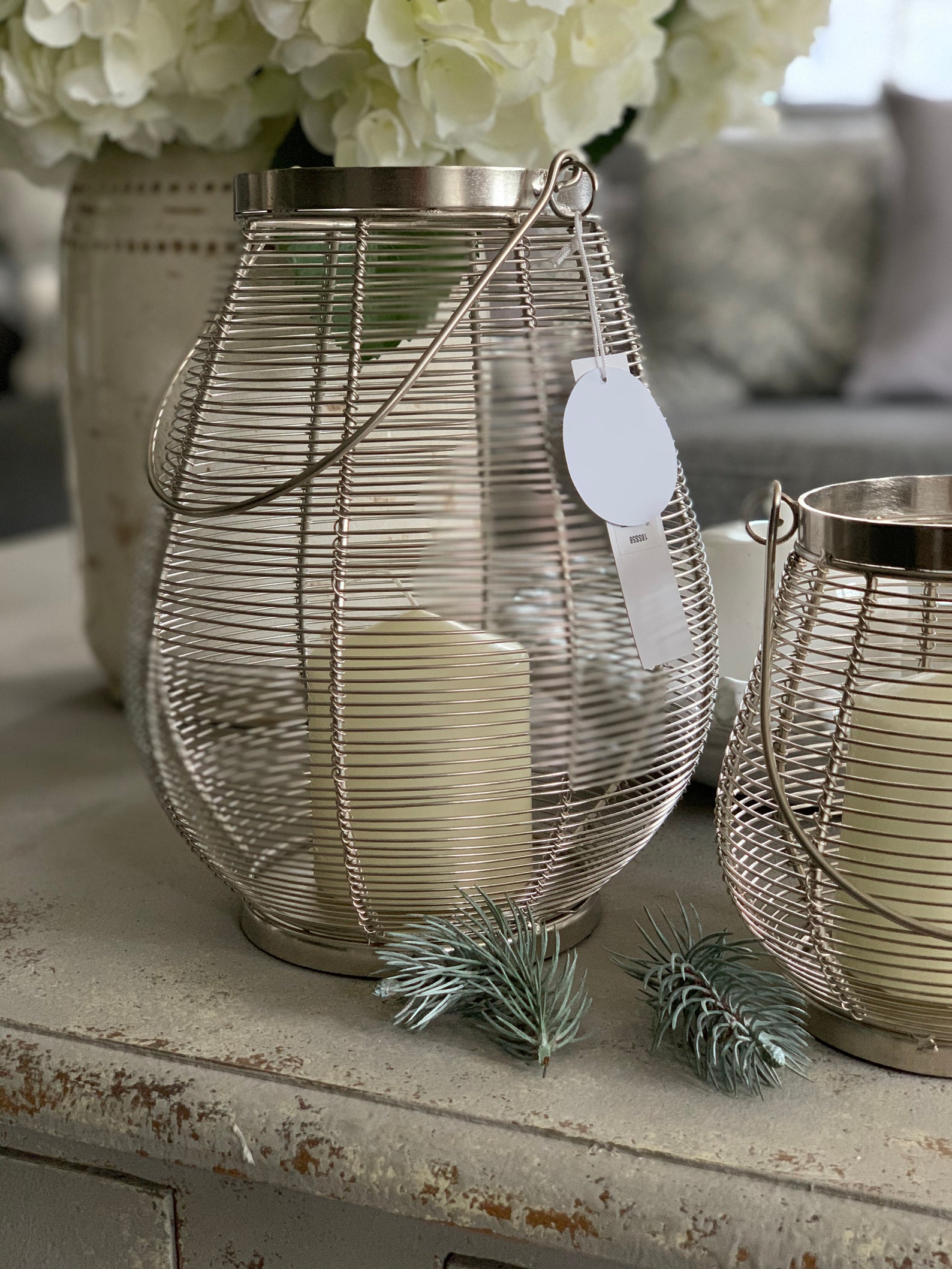 Wire Nickel Candle Lantern. 2 Sizes | Etsy