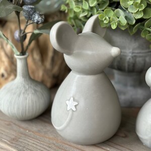Grey Ceramic Mouse Available in 2 Sizes. - Etsy