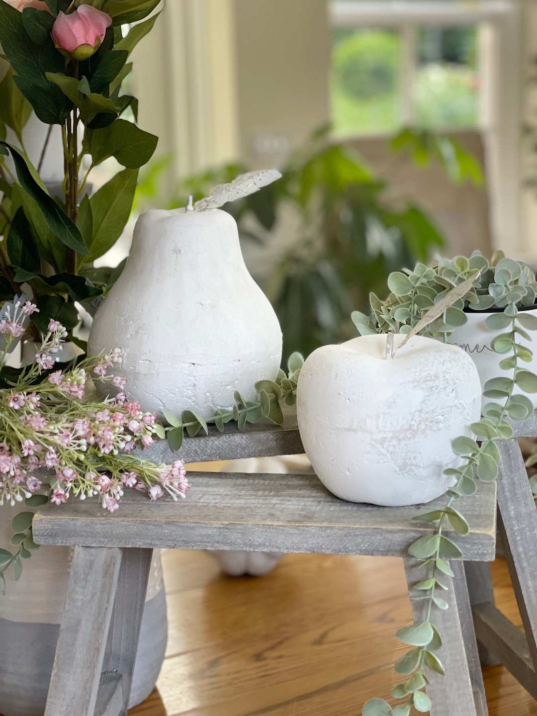 Stone Pear Sculpture With Antiqued Finish - Etsy
