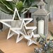 Mantelpiece Wooden Star Set White | Etsy