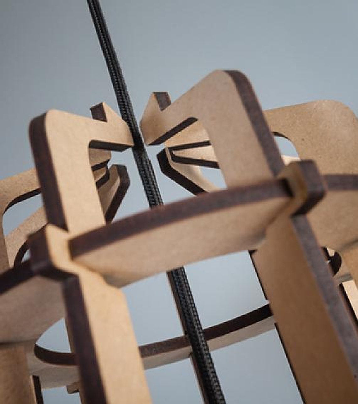 No.19 Industrial Lamp - Laser Cut Out of Wood – Hanging Lamp - Dutch ...