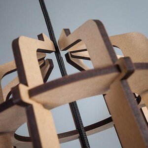 No.19 Industrial Lamp - Laser Cut Out of Wood – Hanging Lamp - Dutch ...