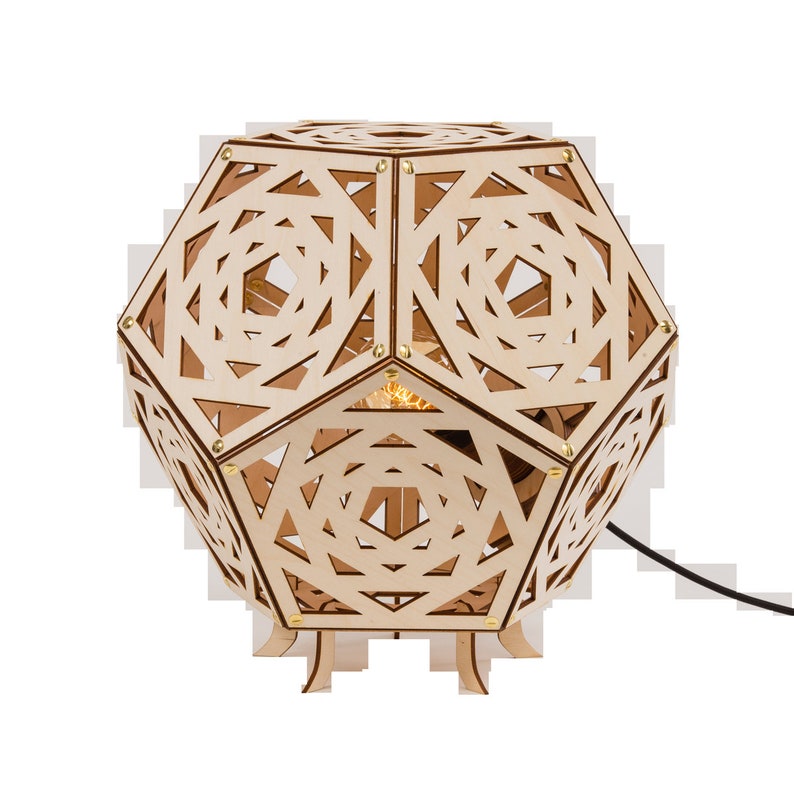 No.34 Laser Cut Wooden Table/floor Lamp Handmade Dutch Design - Etsy
