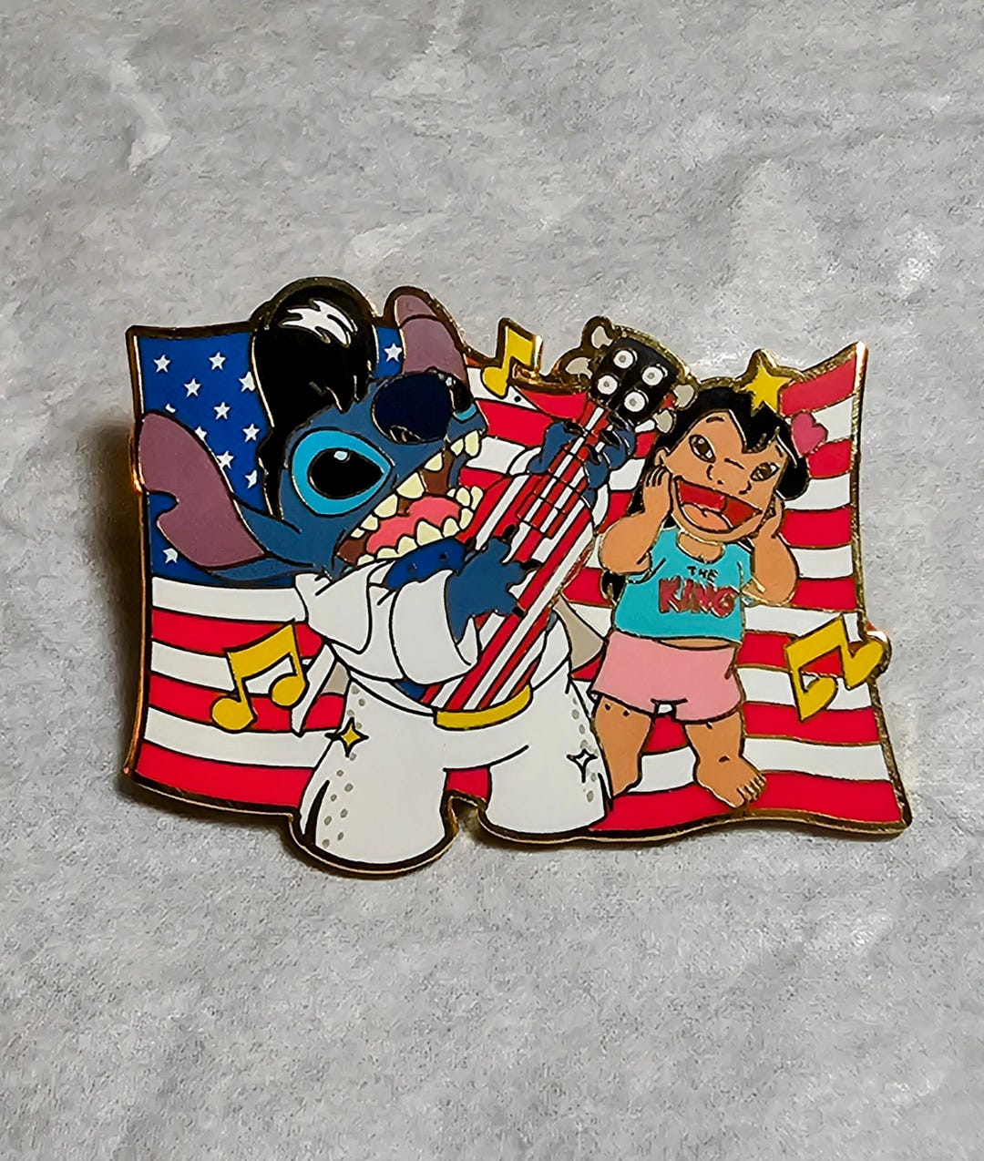 Elvis Stitch W/ Lilo as a Screaming Fan Disney Pin LE 250 - Etsy