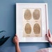 Fingerprint Photo Woodcut. Decoration With Couple or Family Hands ...