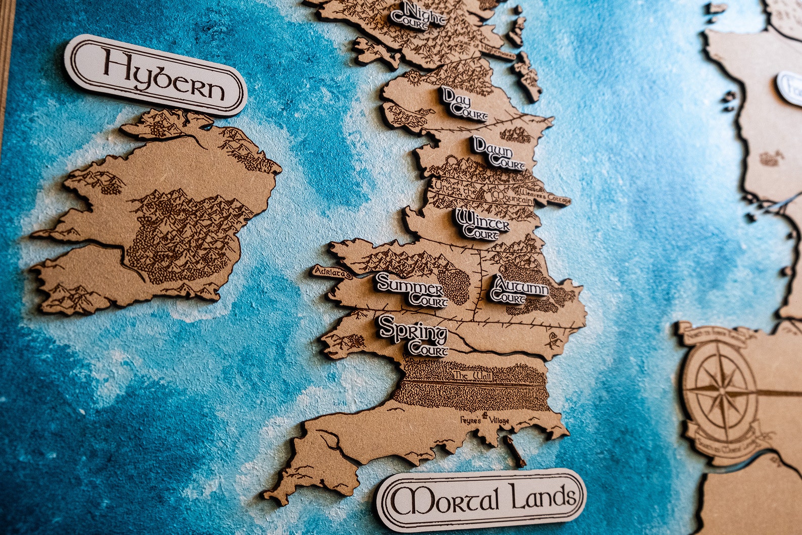 Mapa De Madera De ACOTAR a Court of Thorns and Roses, Regalo Para él ...