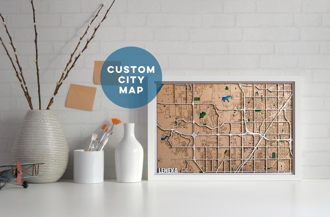 3D Multilayer City Map | 3D City Wood Map | 5th Anniversary Gift ...
