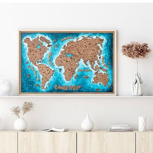 Wooden Custom Map. Wood World Map Wall Art - Wood Art World Map, Wooden ...