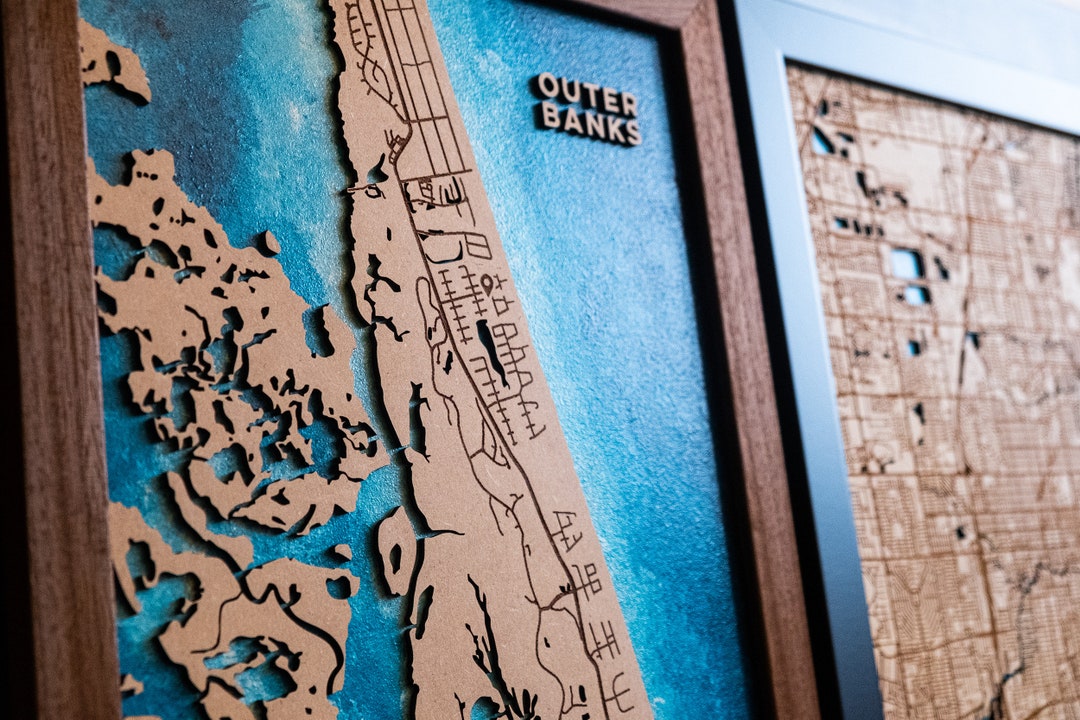 Any Lake Customized Wood Art, 3D Custom Lake Map, Choose Your Design ...