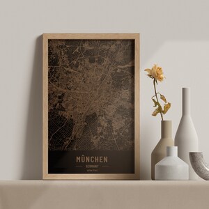 Laser Engraved Wooden Map of Munchen, Germany, Custom Woodcut Art - Etsy