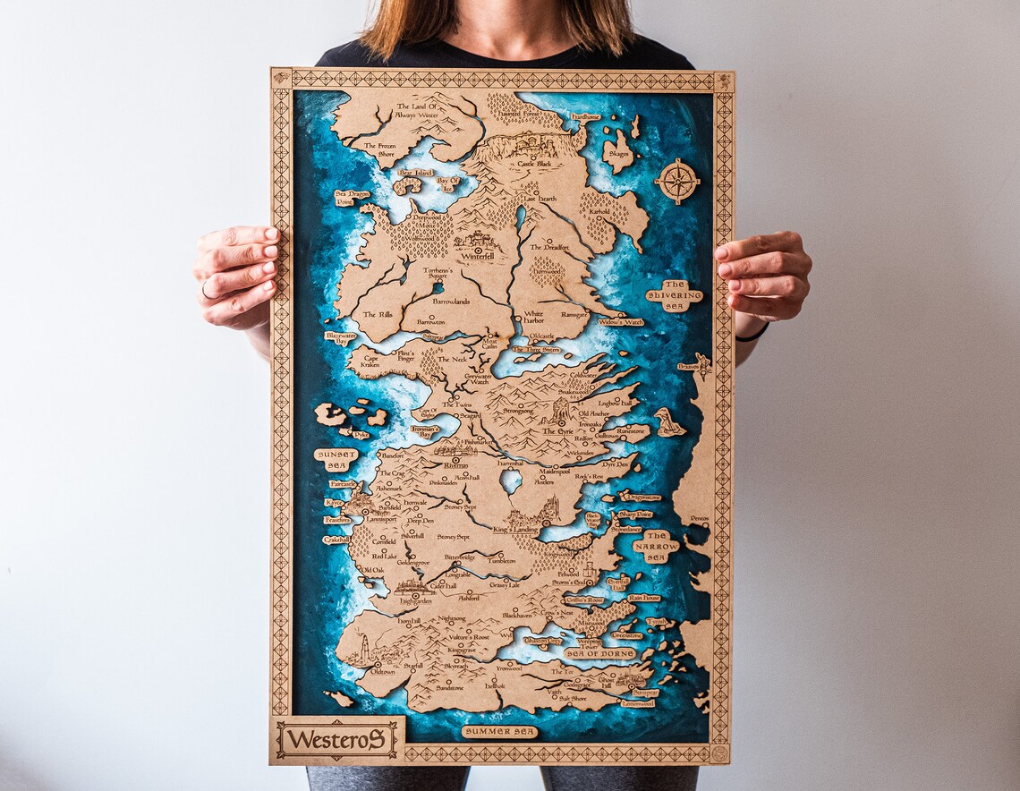 Westeros Game of Thrones Westeros Map Westeros Poster Game - Etsy