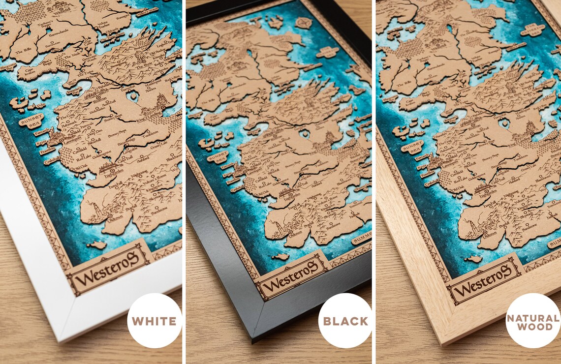 Westeros Game of Thrones Westeros Map Westeros Poster Game - Etsy