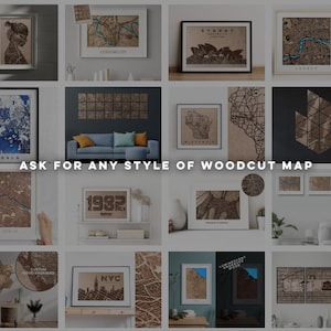 Multi-layer Laser Cut Wooden City Map, Layer State 3D Map, Wood ...