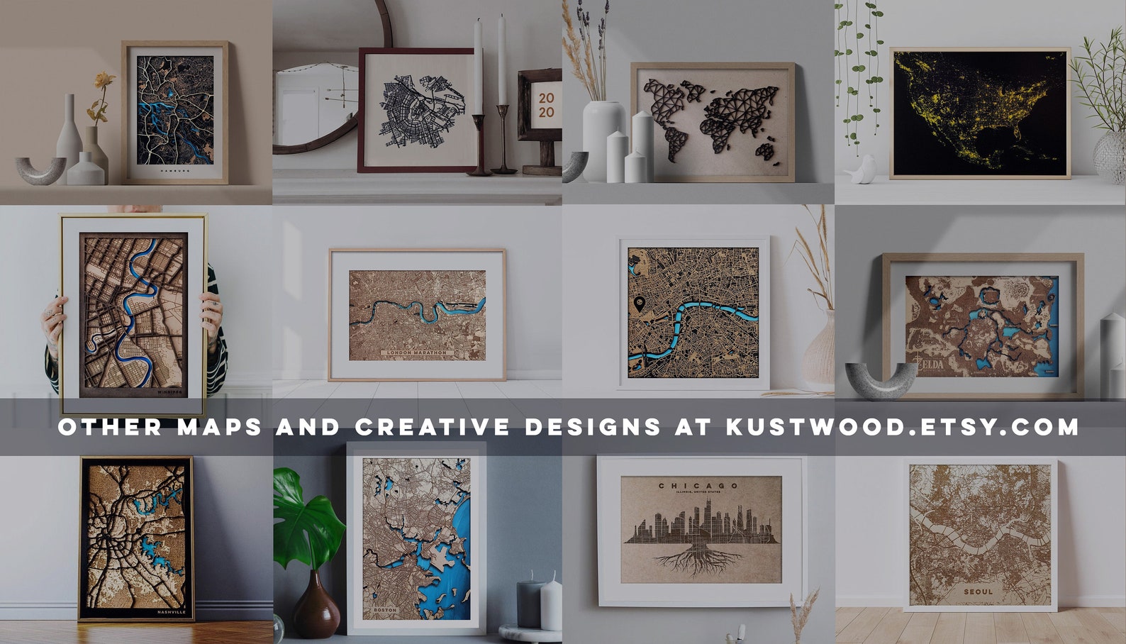 Map of New York Custom city map New York Map-cartography | Etsy