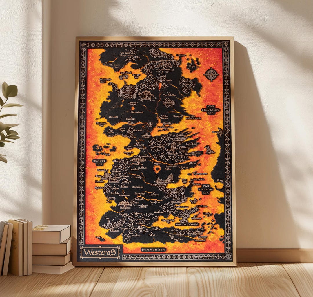 Table GOT Fire Black Map. Game of Thrones Table, House of the Dragon ...