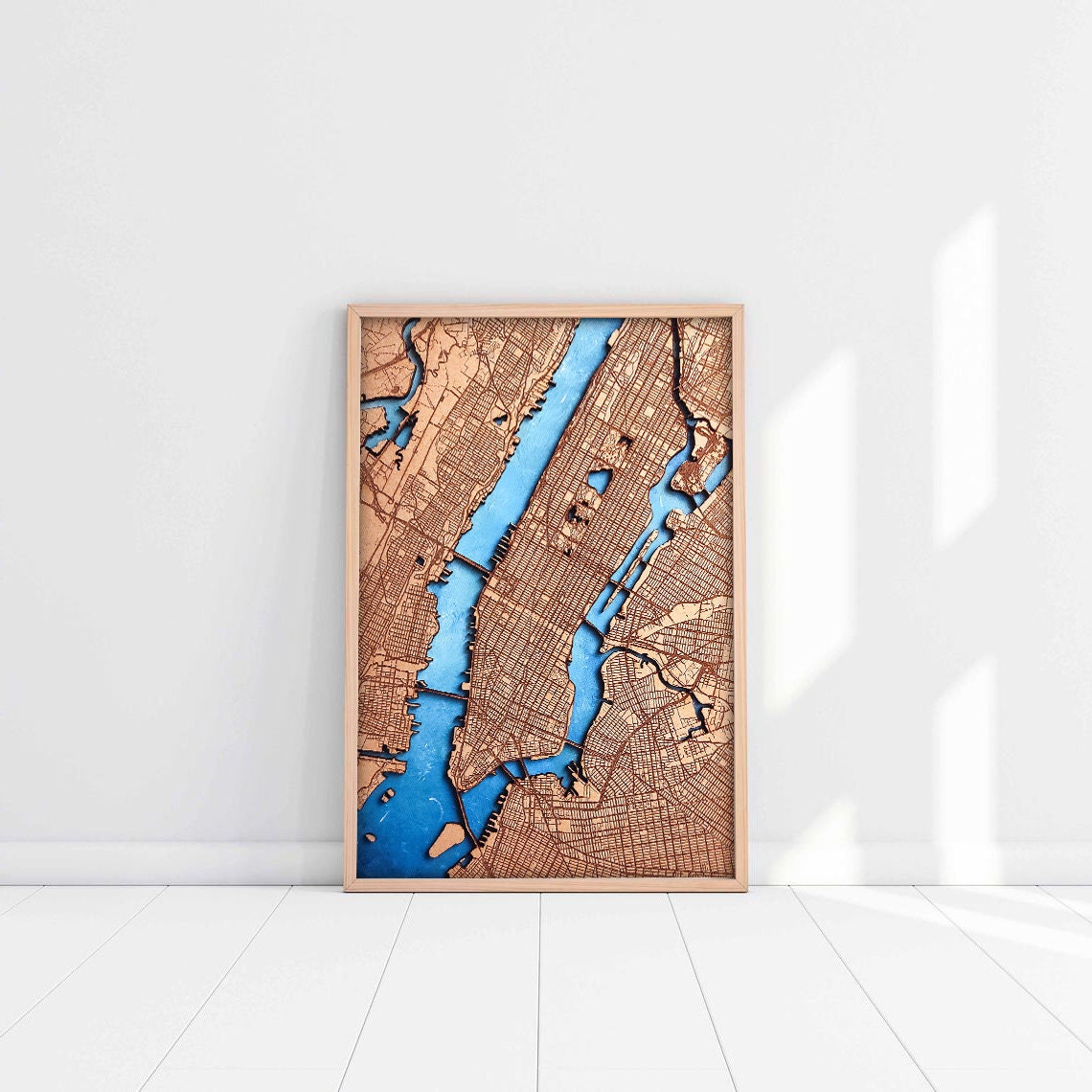 Map of New York Custom city map New York Map-cartography | Etsy