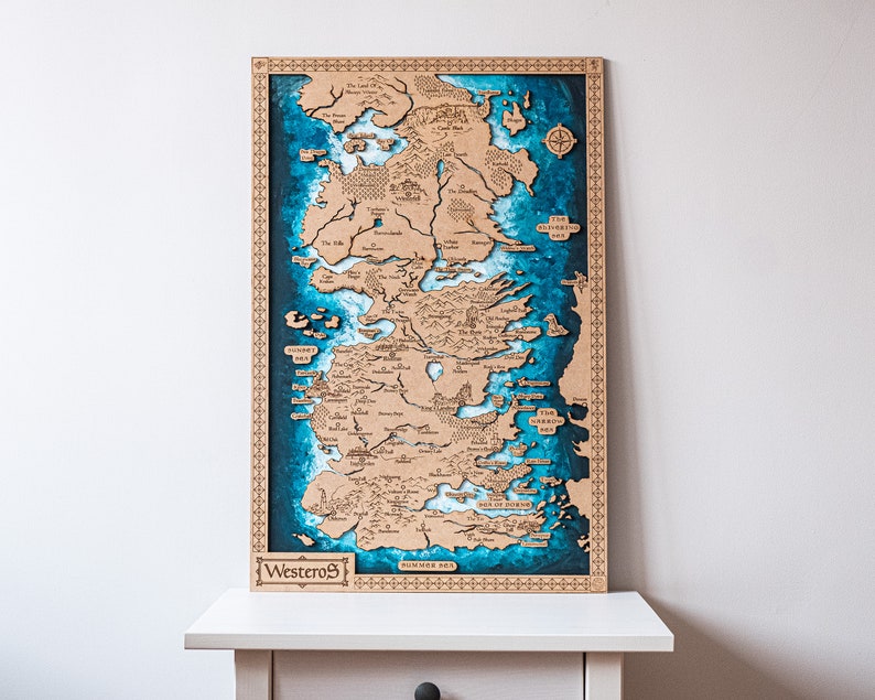 Westeros Game of Thrones Westeros Map Westeros Poster Game - Etsy