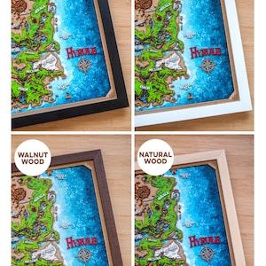 Zelda Hyrule Map, Gift for Him, Zelda Map, Hyrule, Map Breath of the ...