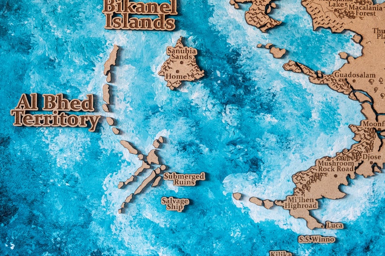Mapa De Madera De Final Fantasy X, Regalo Para él, Mapa De Spira Mapa ...