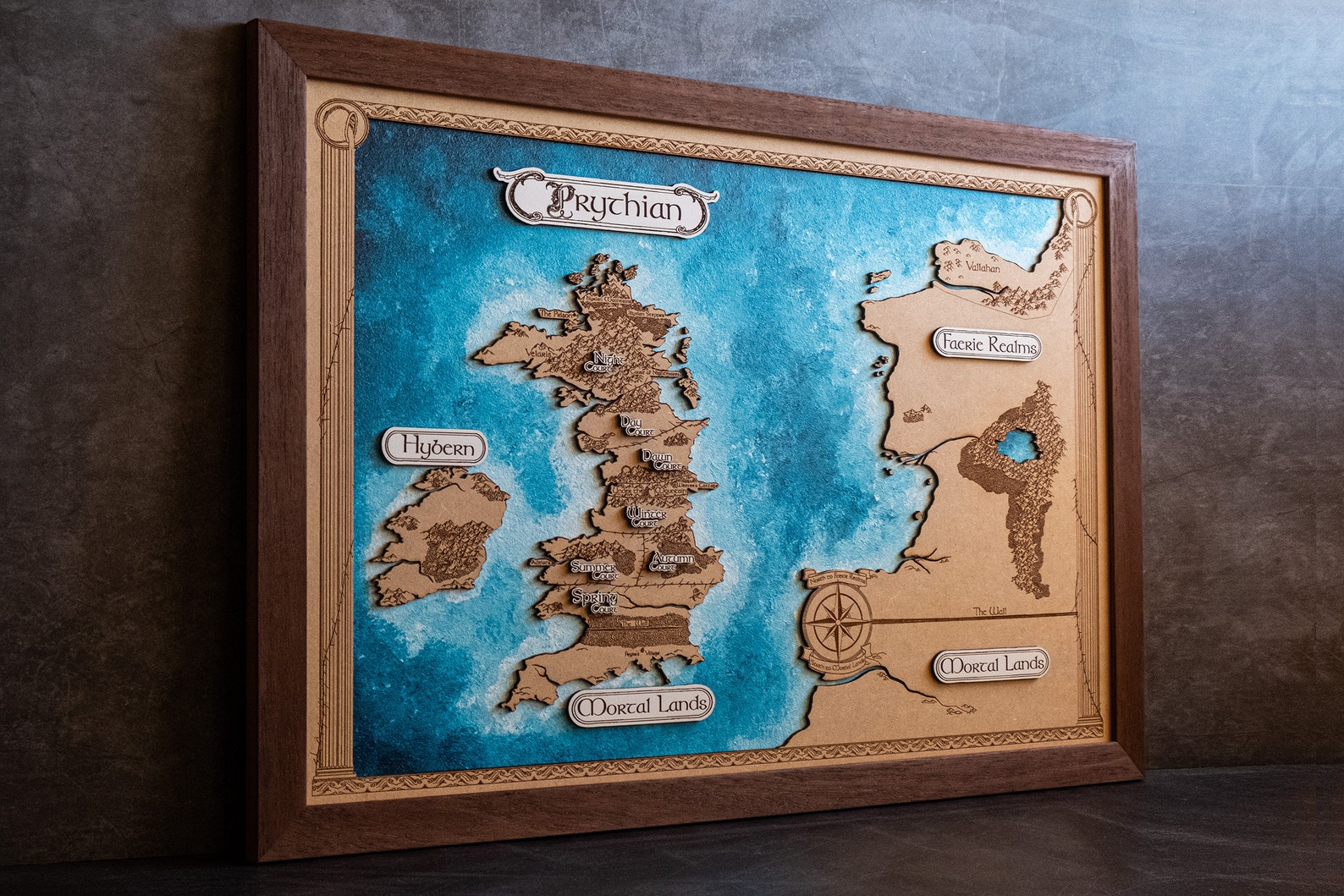 Mapa De Madera De ACOTAR a Court of Thorns and Roses, Regalo Para él ...