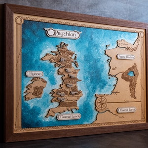 Mapa De Madera De ACOTAR a Court of Thorns and Roses, Regalo Para él ...