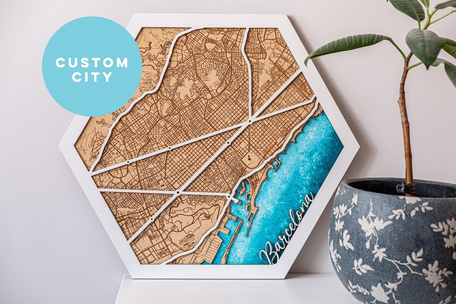 3D Multilayer City Map | 3D City Wood Map | 5th Anniversary Gift ...