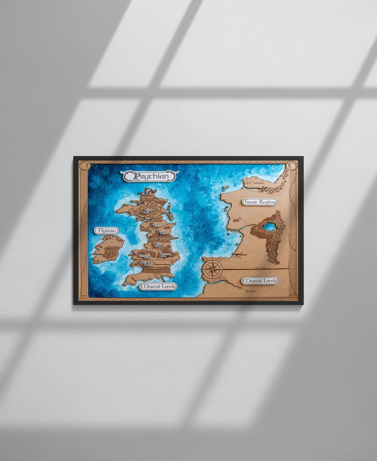 Mapa De Madera De ACOTAR a Court of Thorns and Roses, Regalo Para él ...