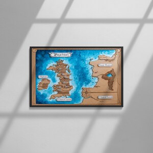 Mapa De Madera De ACOTAR a Court of Thorns and Roses, Regalo Para él ...