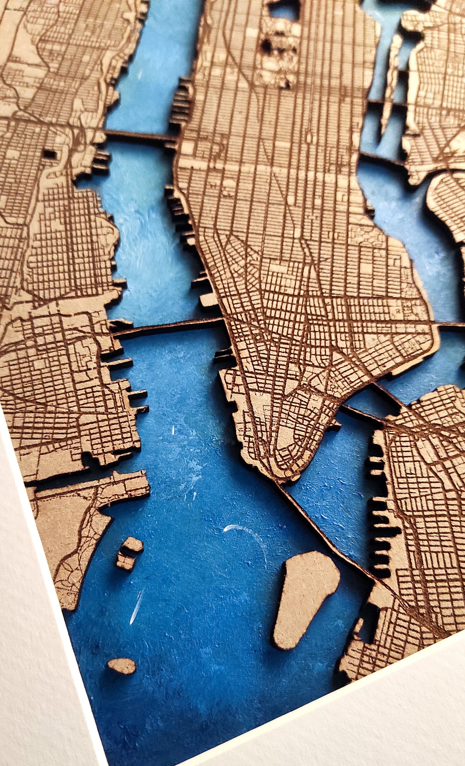 Map of New York Custom city map New York Map-cartography | Etsy