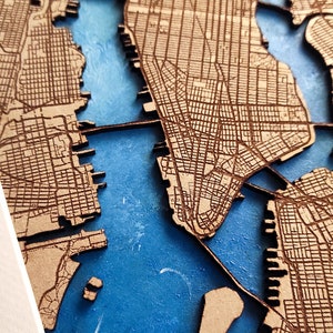 Map of New York Custom City Map New York Map-cartography Map ...