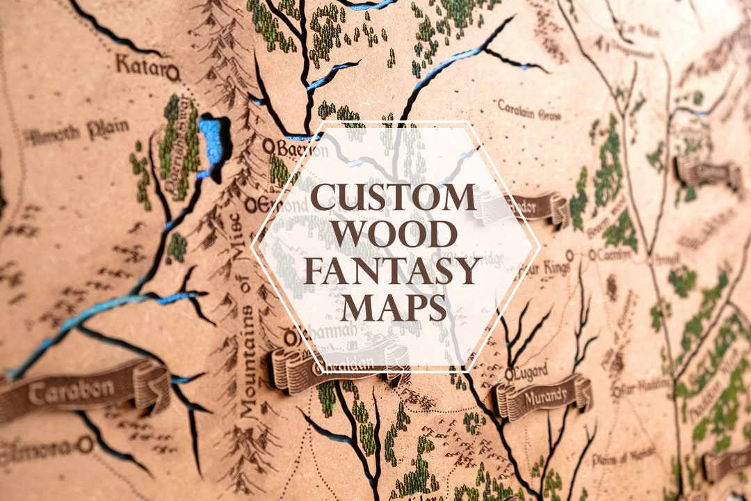 Fantasy Wood Maps. We Create Your Favorite Fantasy Map in Wood ...