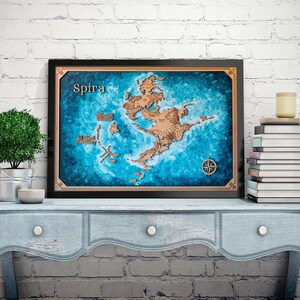Mapa De Madera De Final Fantasy X, Regalo Para él, Mapa De Spira Mapa ...